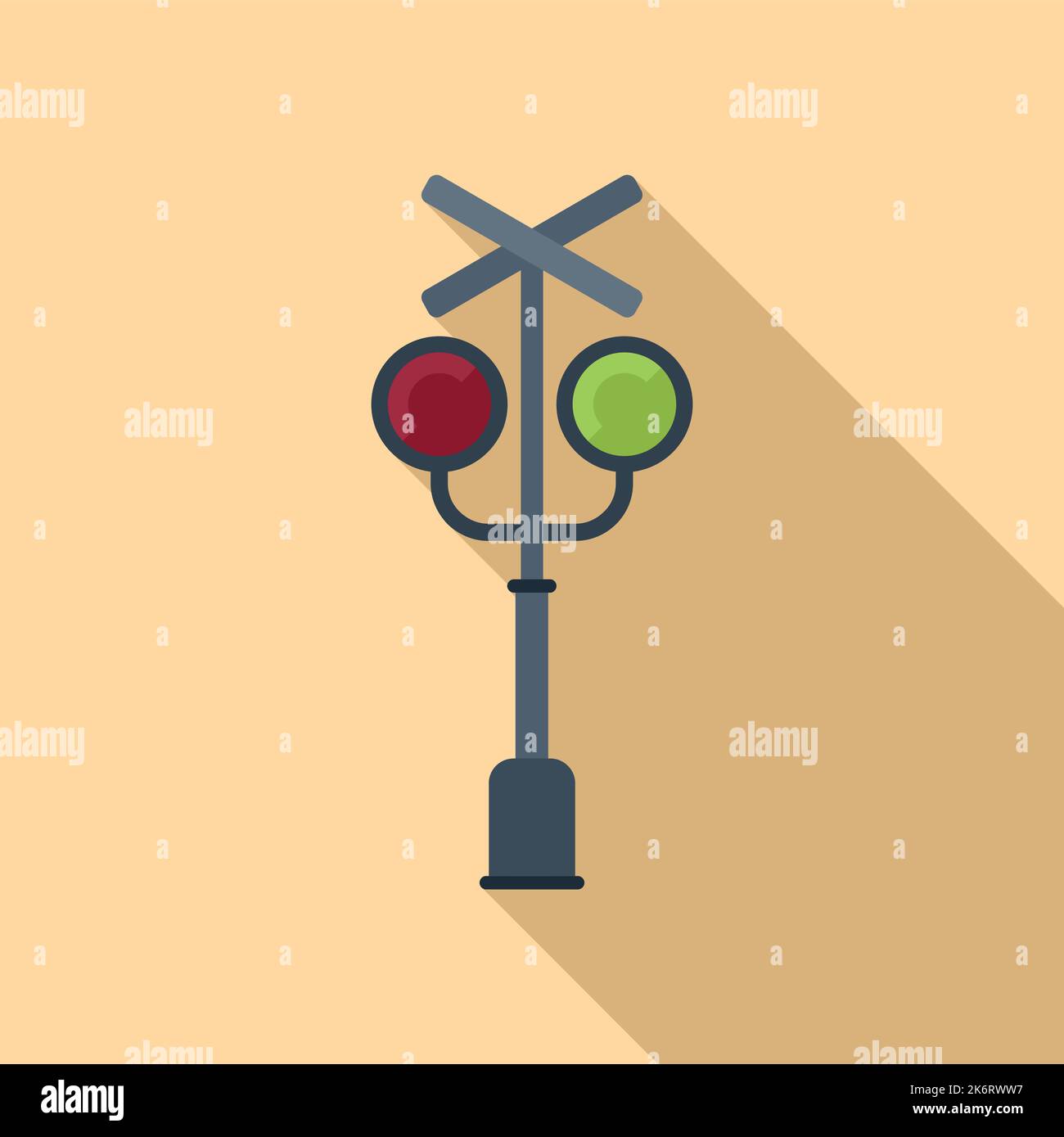 Speed caution icon flat vector. Sign crossing. Control light Stock ...
