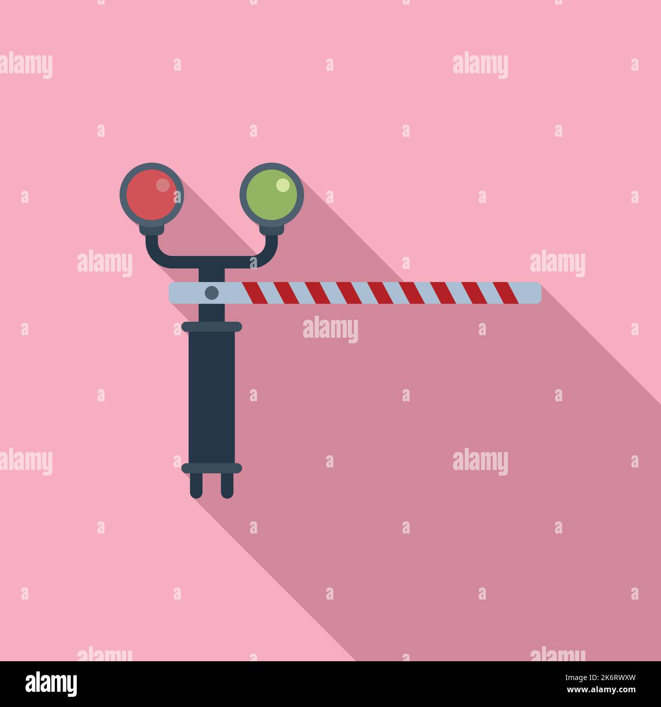 Border rail icon flat Stock Vector Images - Alamy