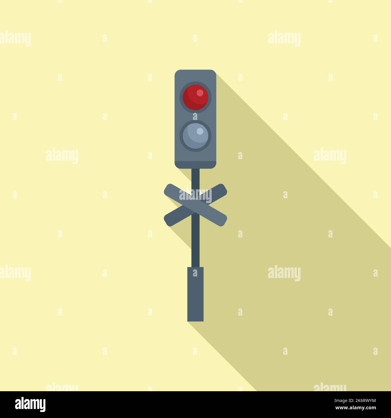 Caution control icon flat vector. Road train. Safety traffic Stock ...