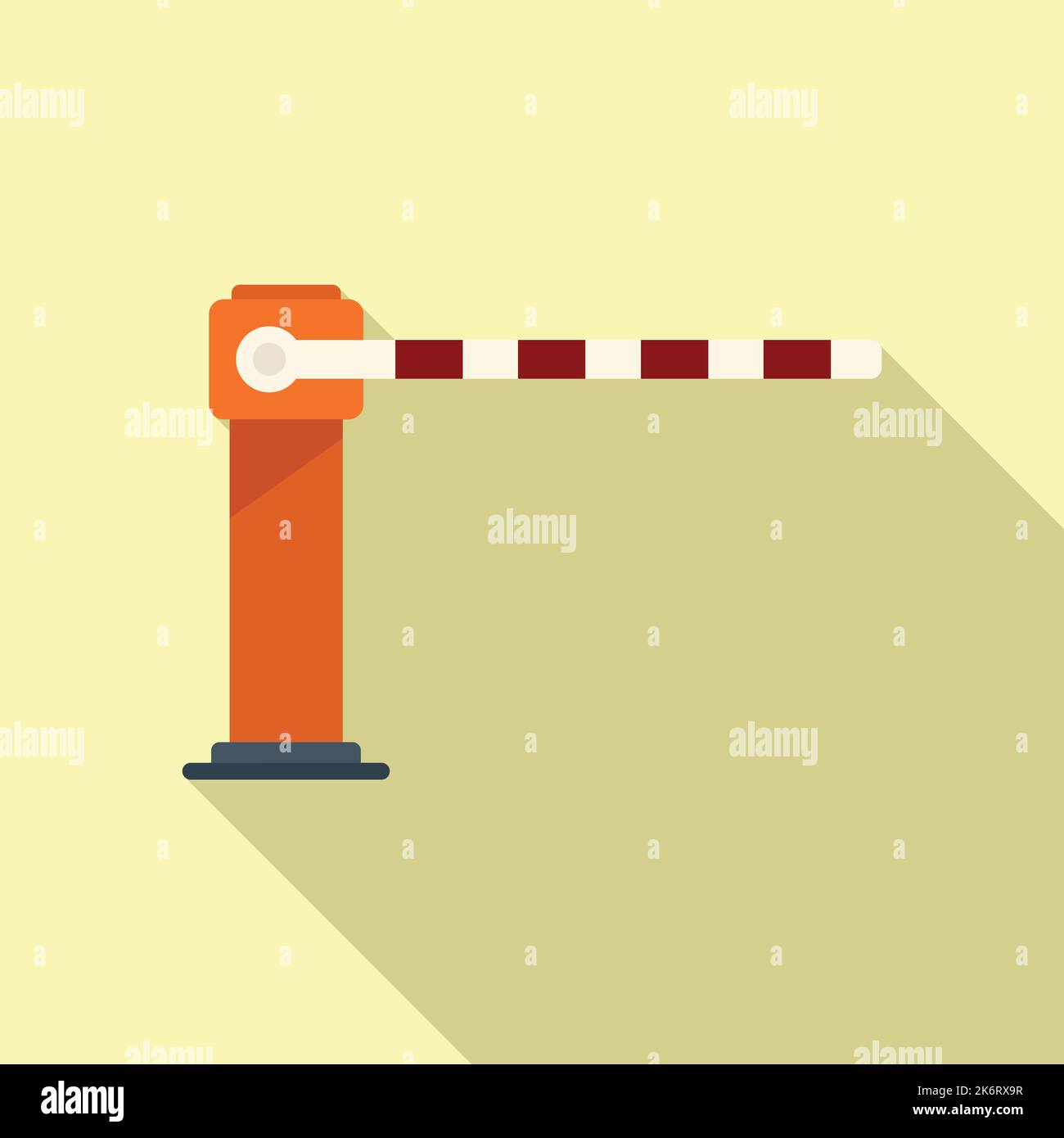 Safety gate icon flat vector. Sign crossing. Road train Stock Vector ...