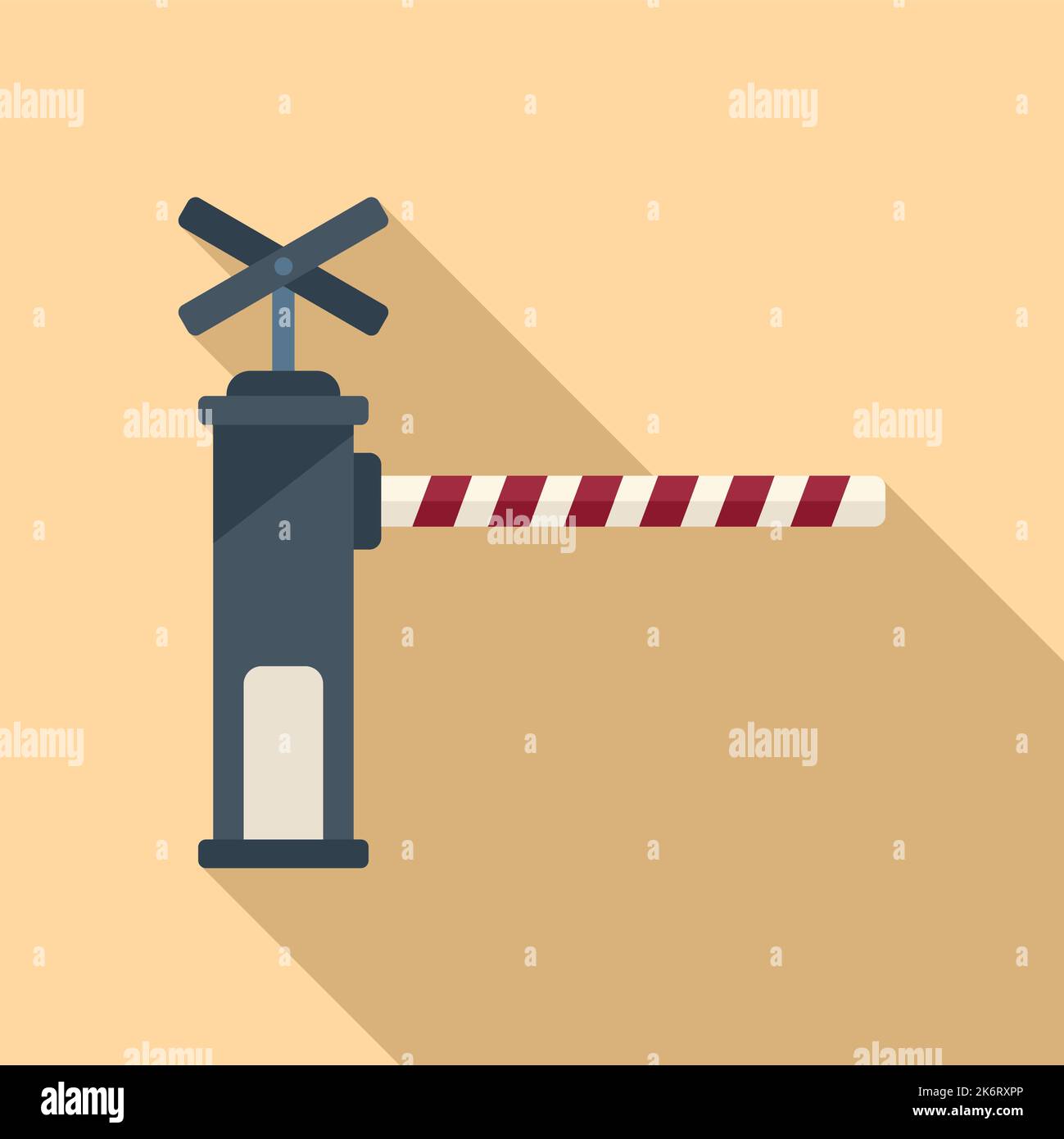 Barrier train icon flat vector. Road safety. Gate traffic Stock Vector ...