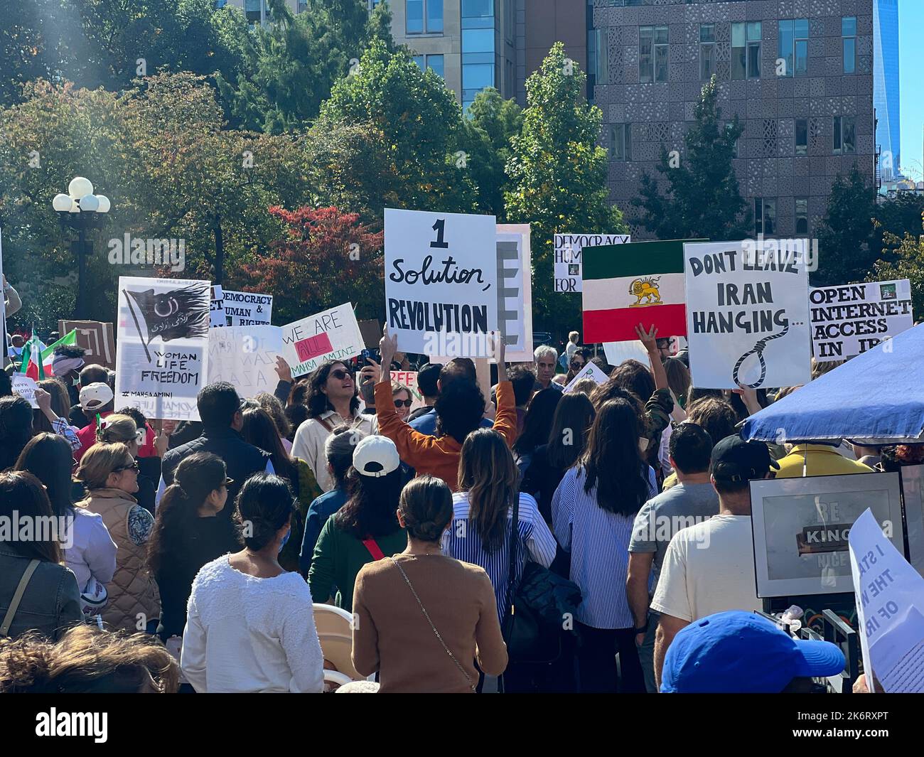 New Yorkers gather at Washington Square Park in support of basic human ...