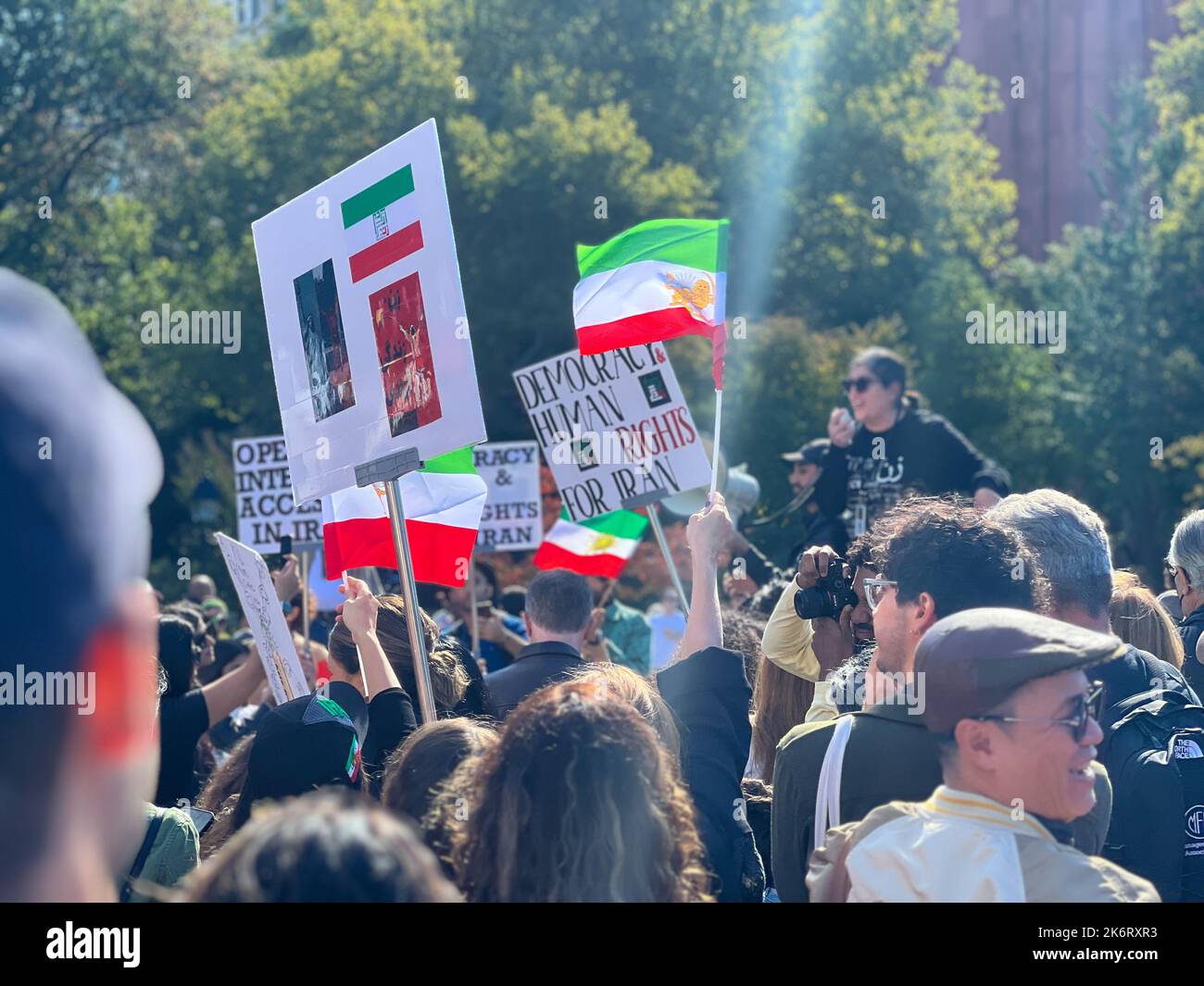 New Yorkers gather at Washington Square Park in support of basic human ...