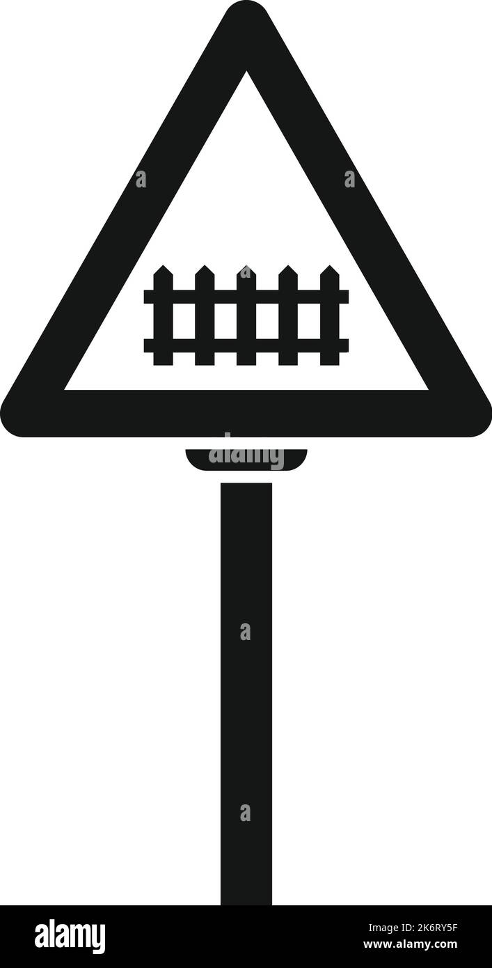 Railway sign icon simple vector. Closed stop. Open caution Stock Vector ...