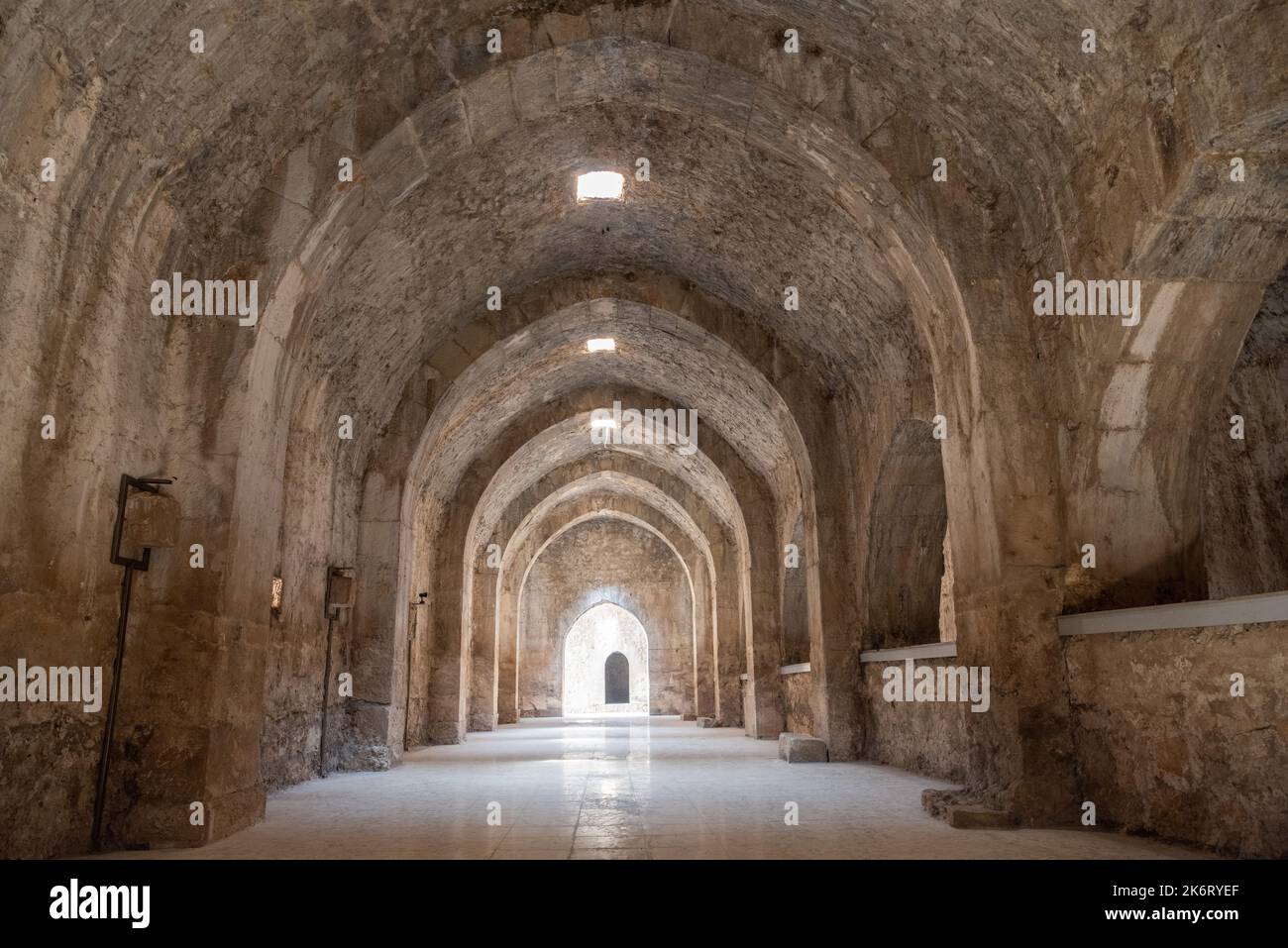 Alanya, Turkey – August 20, 2021. Interior view of the historic Alara ...