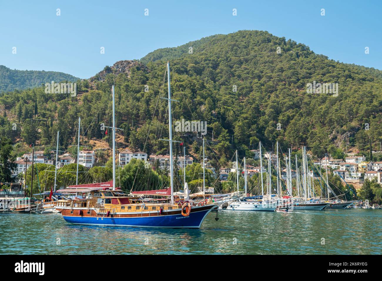 Fethiye, Turkey – August 21, 2021. Coastline in Fethiye resort town in ...