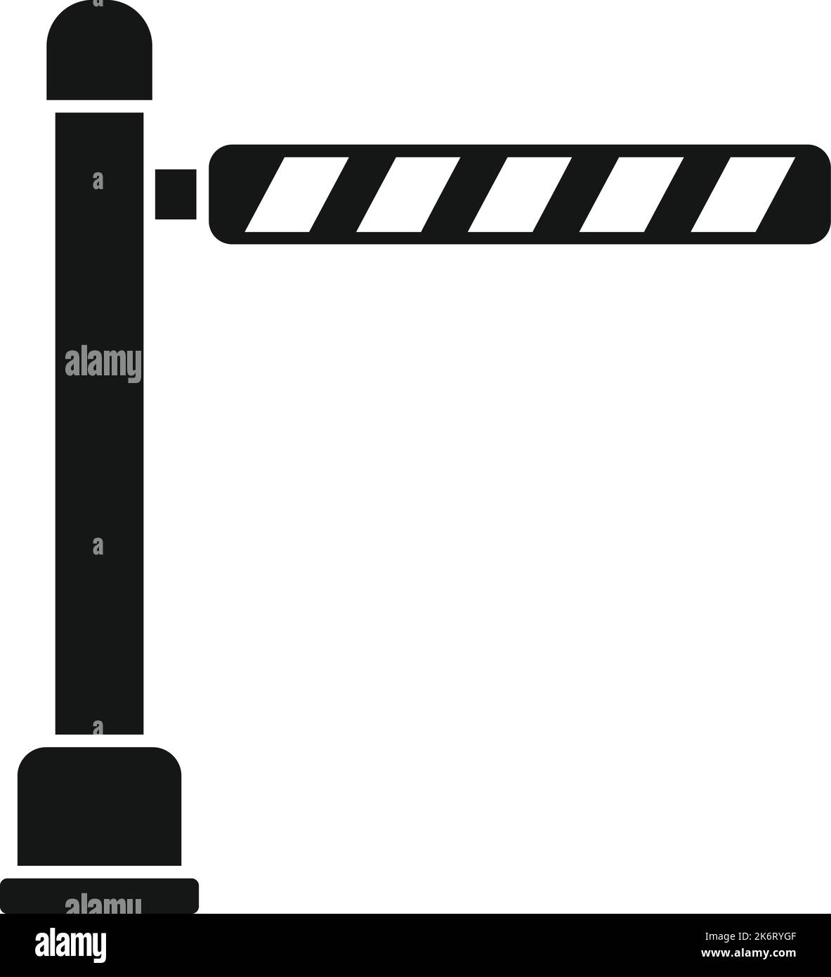 Automatic railway crossing gate Cut Out Stock Images & Pictures - Alamy