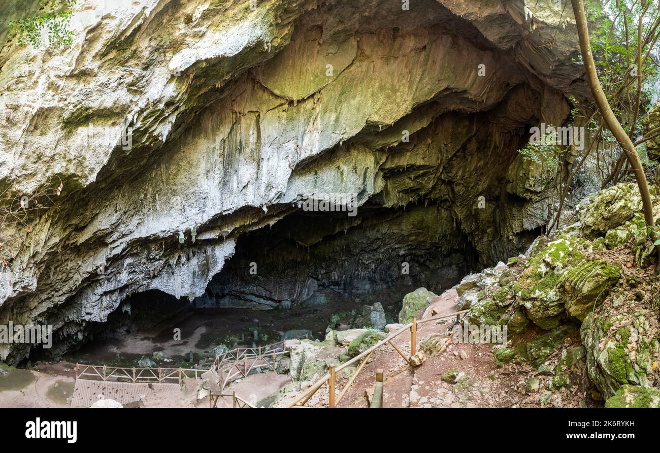 Marmaris, Mugla, Turkey – April 7, 2021. View of Nimara Cave on Cennet ...