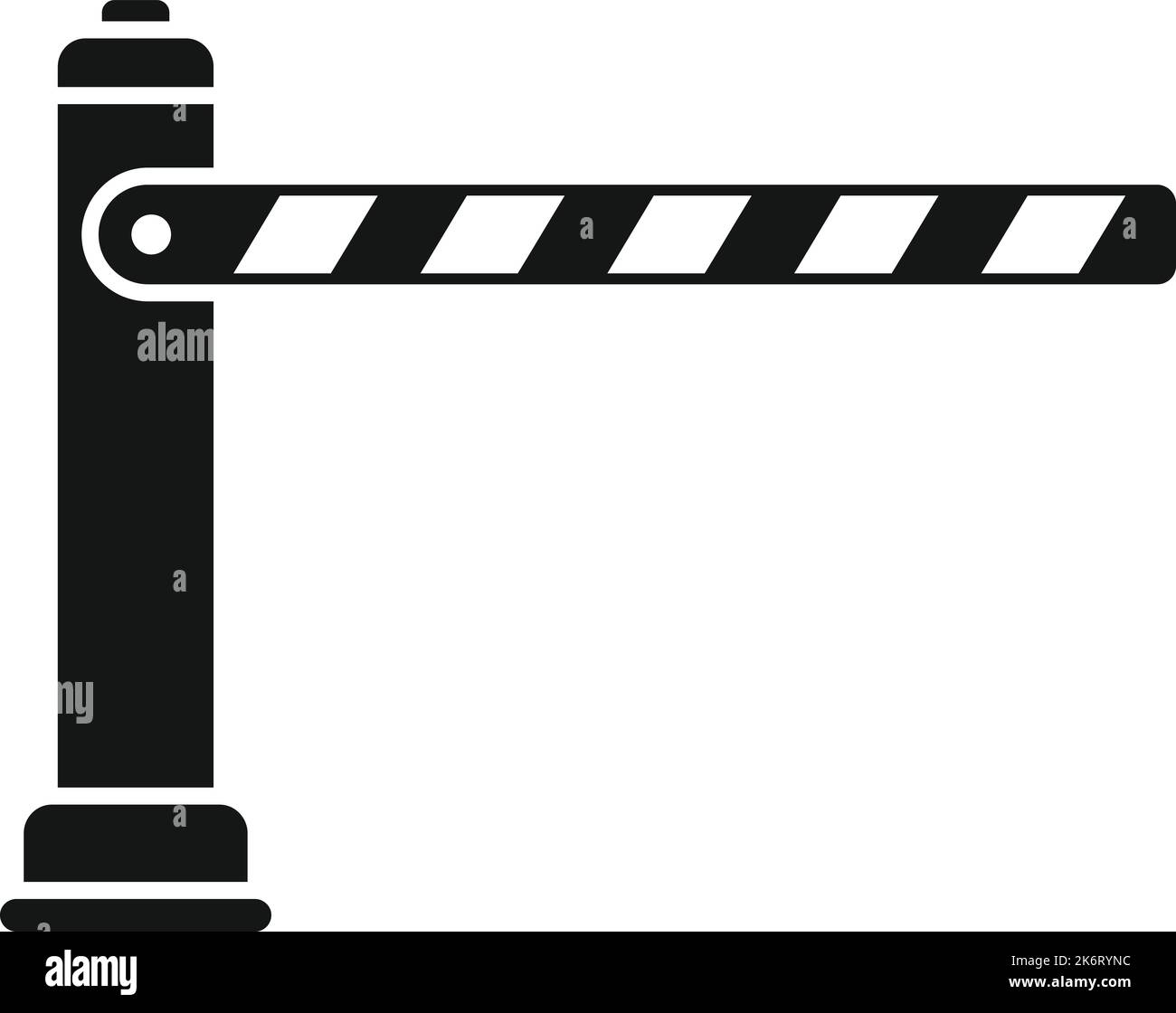 Border barrier icon simple vector. Train safety. Stop closed Stock ...