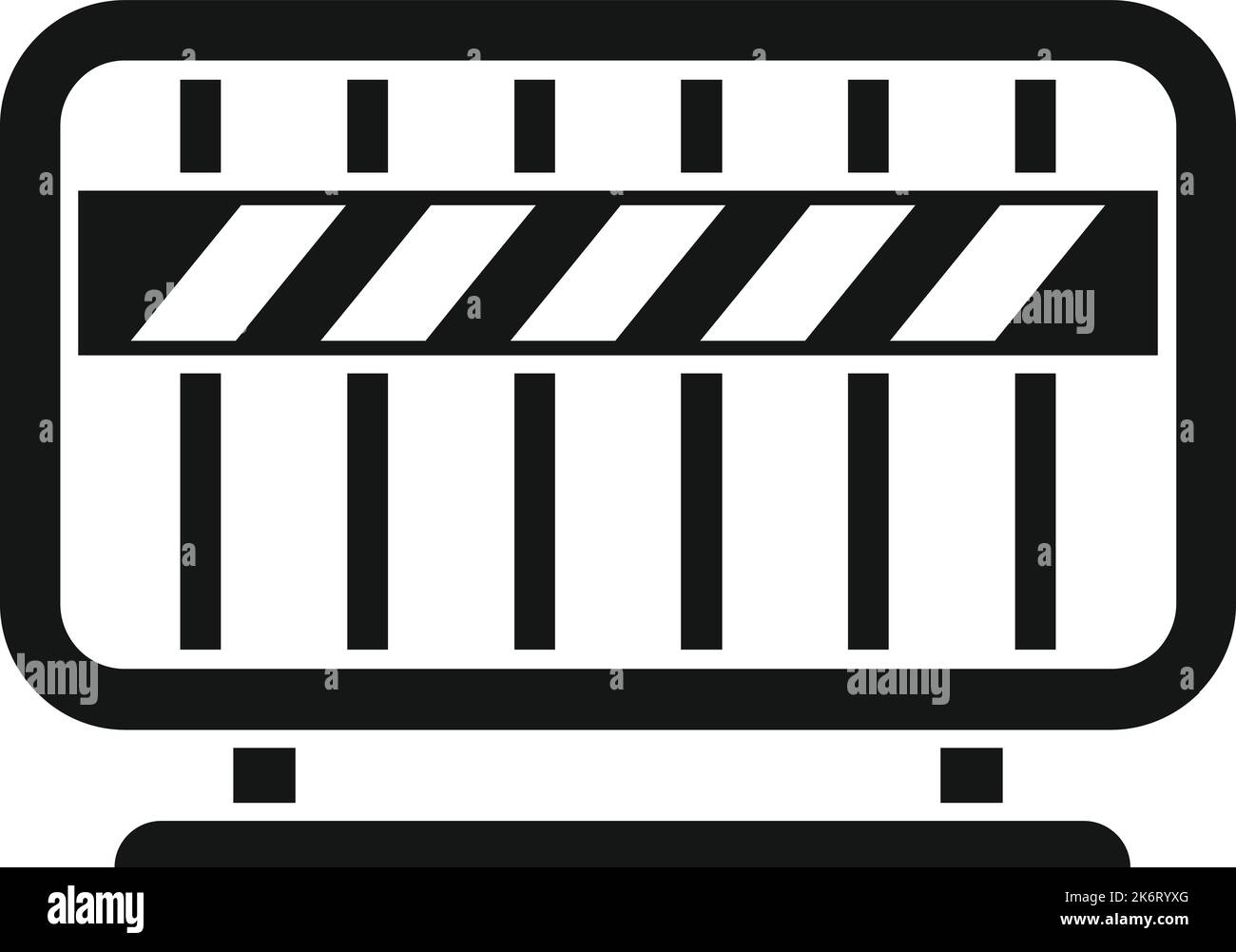 Steel barrier icon simple vector. Sign crossing. Danger protection ...
