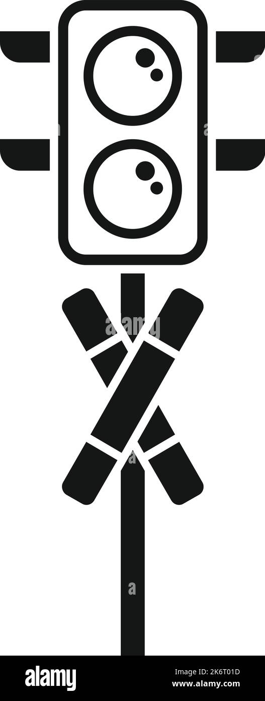 Border rail icon simple vector. Stop traffic. Stop crossing Stock ...