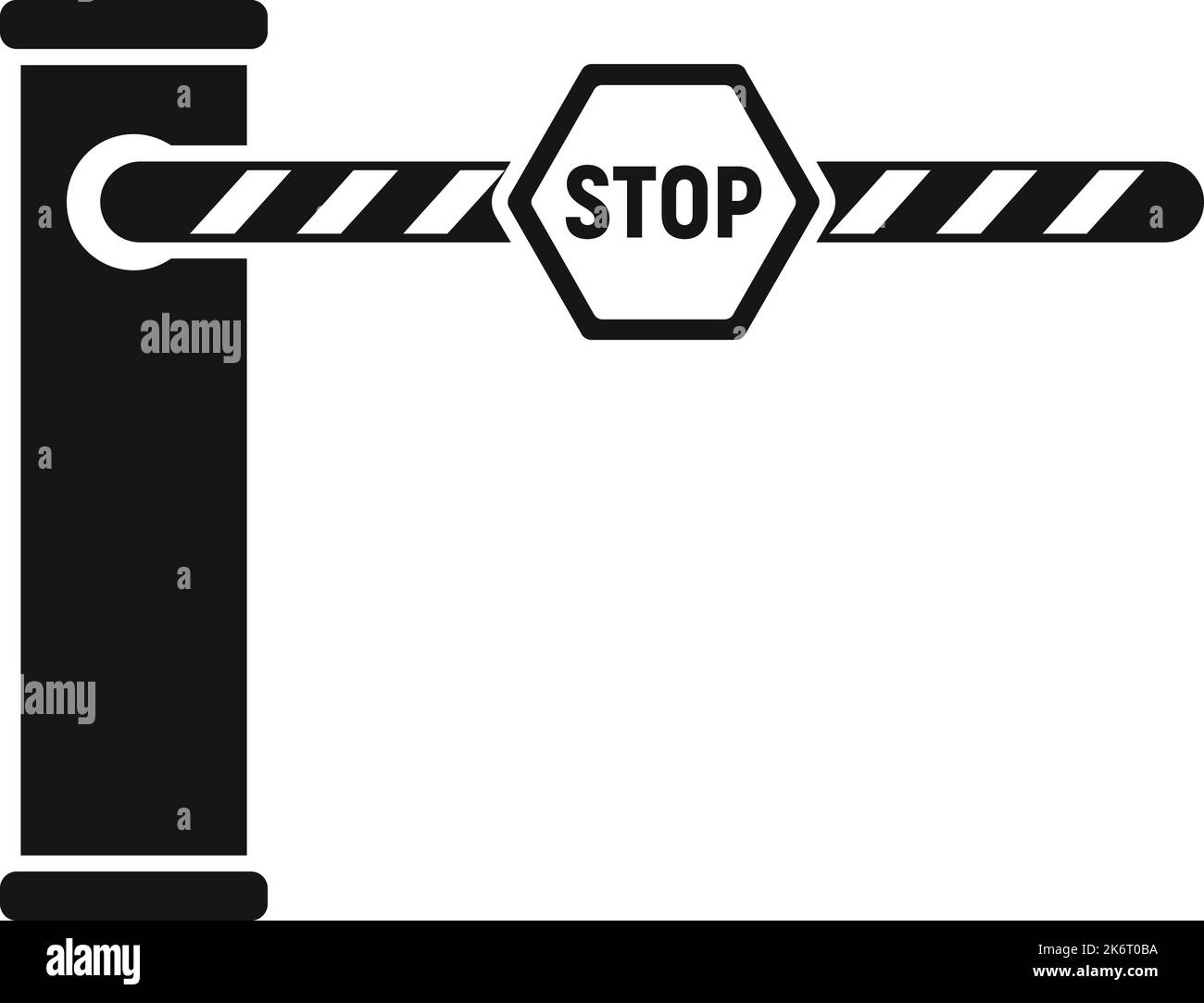 Stop barrier icon simple vector. Safety traffic. Railway sign Stock ...