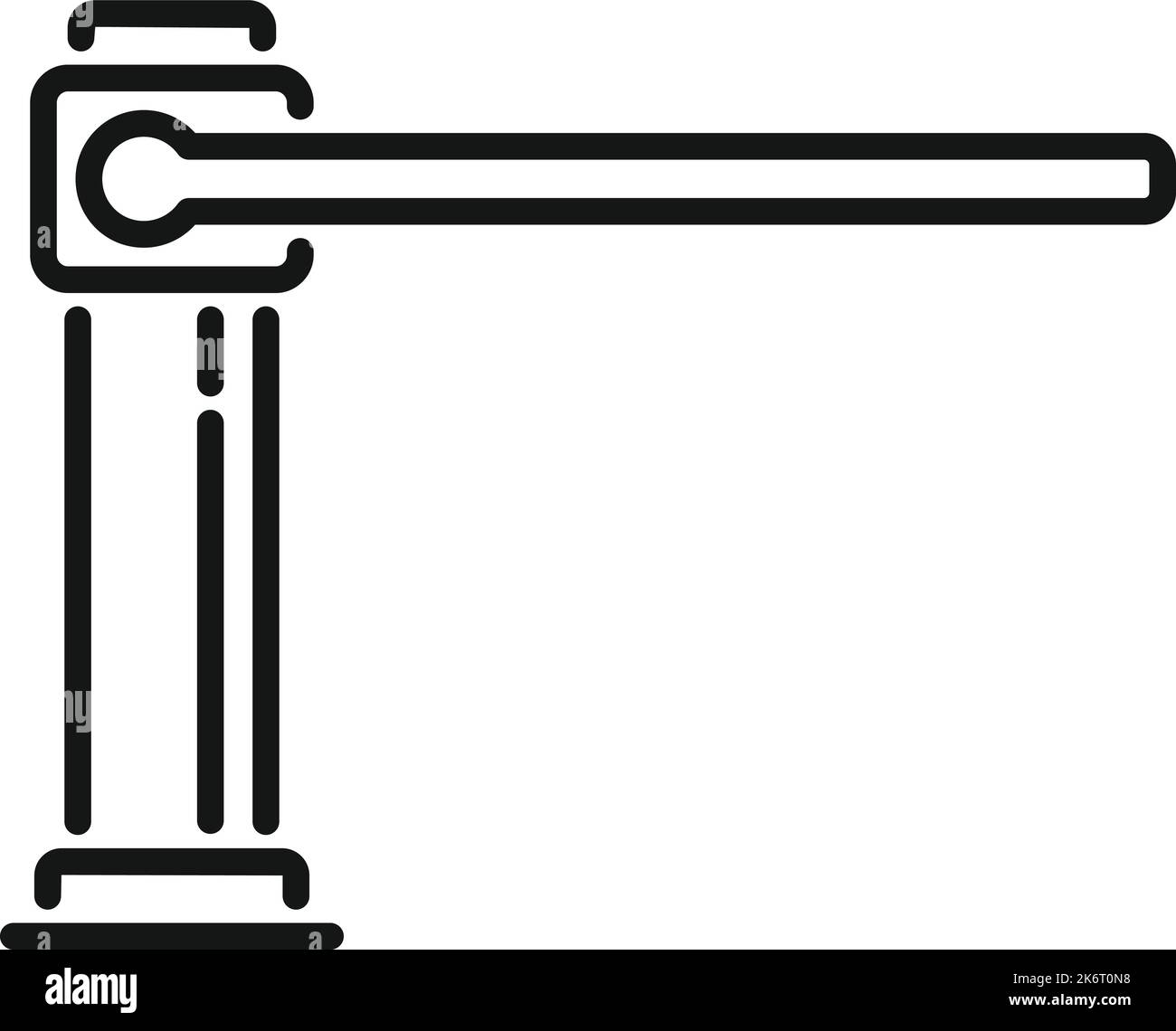 Automatic railway crossing gate Cut Out Stock Images & Pictures - Alamy