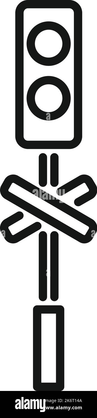 Caution control icon outline vector. Road train. Safety traffic Stock ...