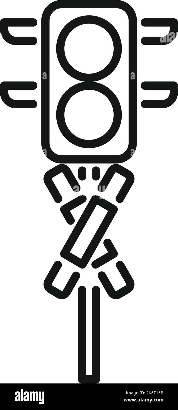 Border rail icon outline vector. Stop traffic. Stop crossing Stock ...