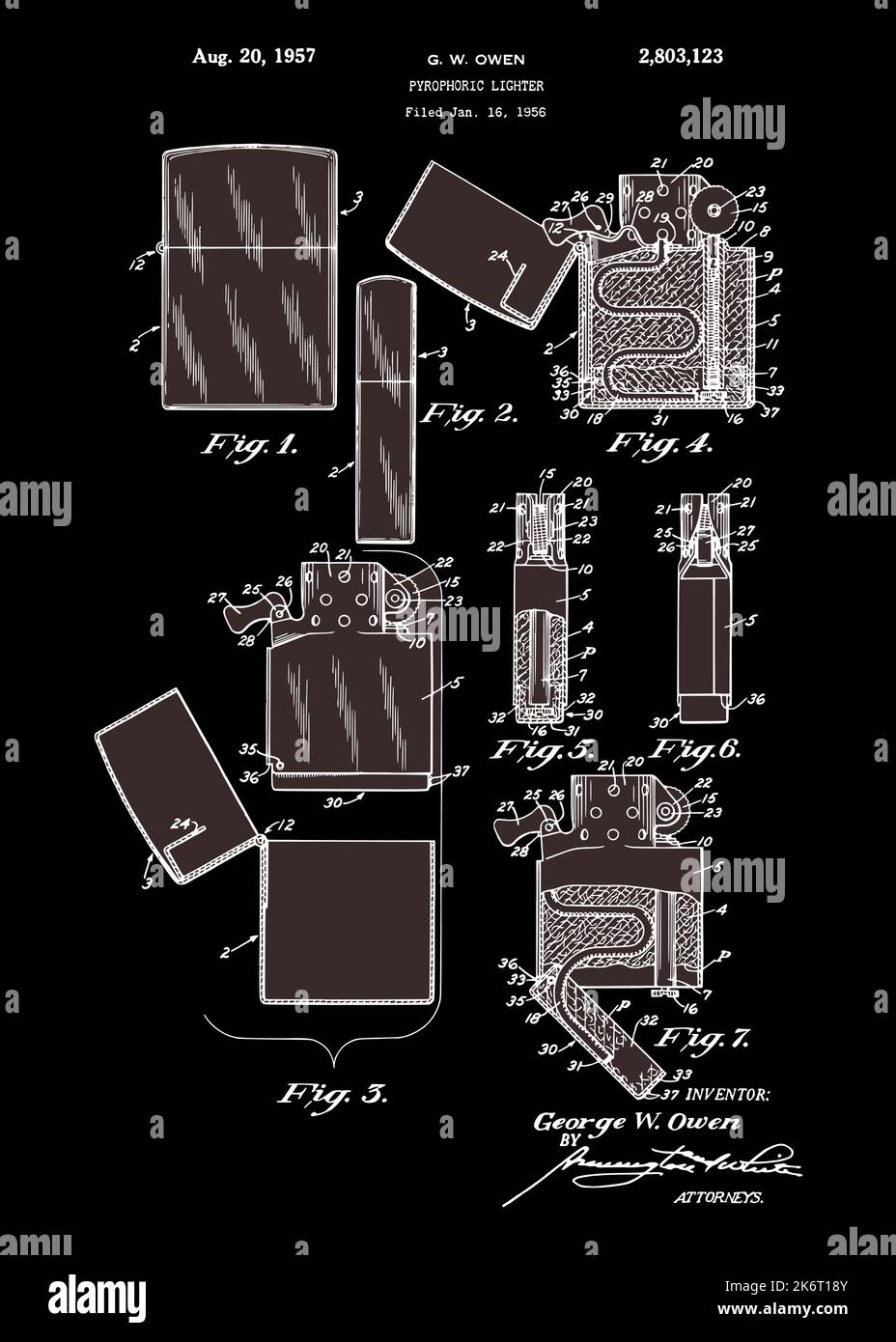 1957 Lighter Patent Art Stock Vector Image & Art - Alamy