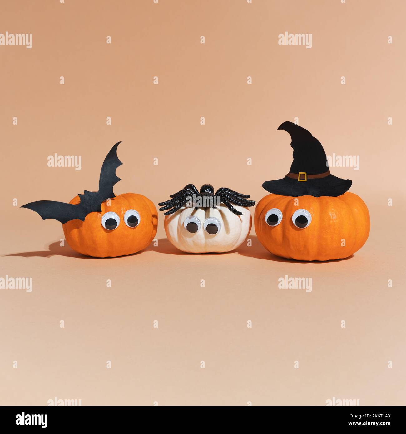 Decoration for Halloween party - cute pumpkin head with eyes and good ...