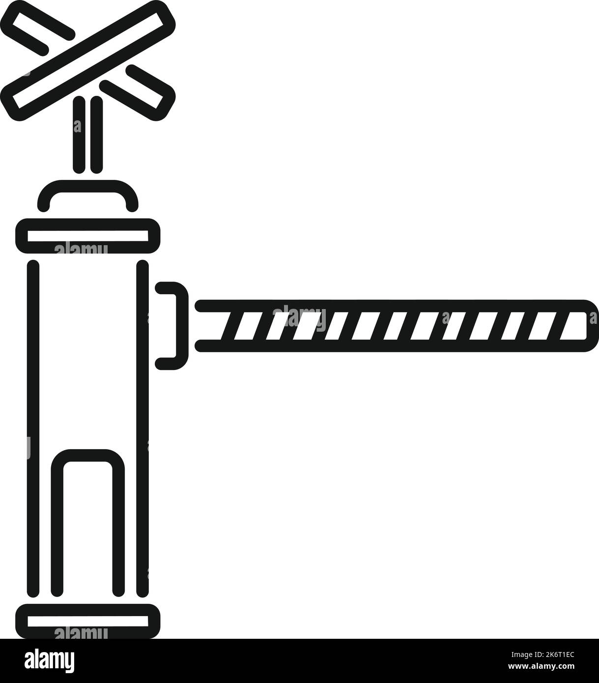 Barrier train icon outline vector. Road safety. Gate traffic Stock ...