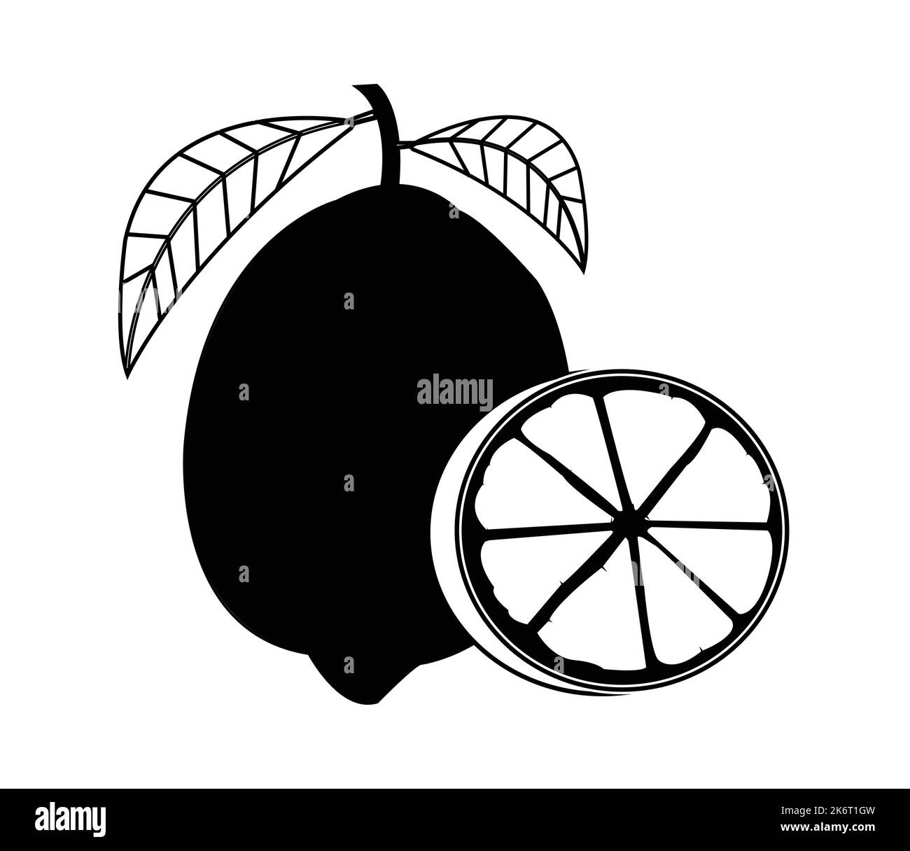 Black and white Lime fruit vector design.Best graphic resources ...