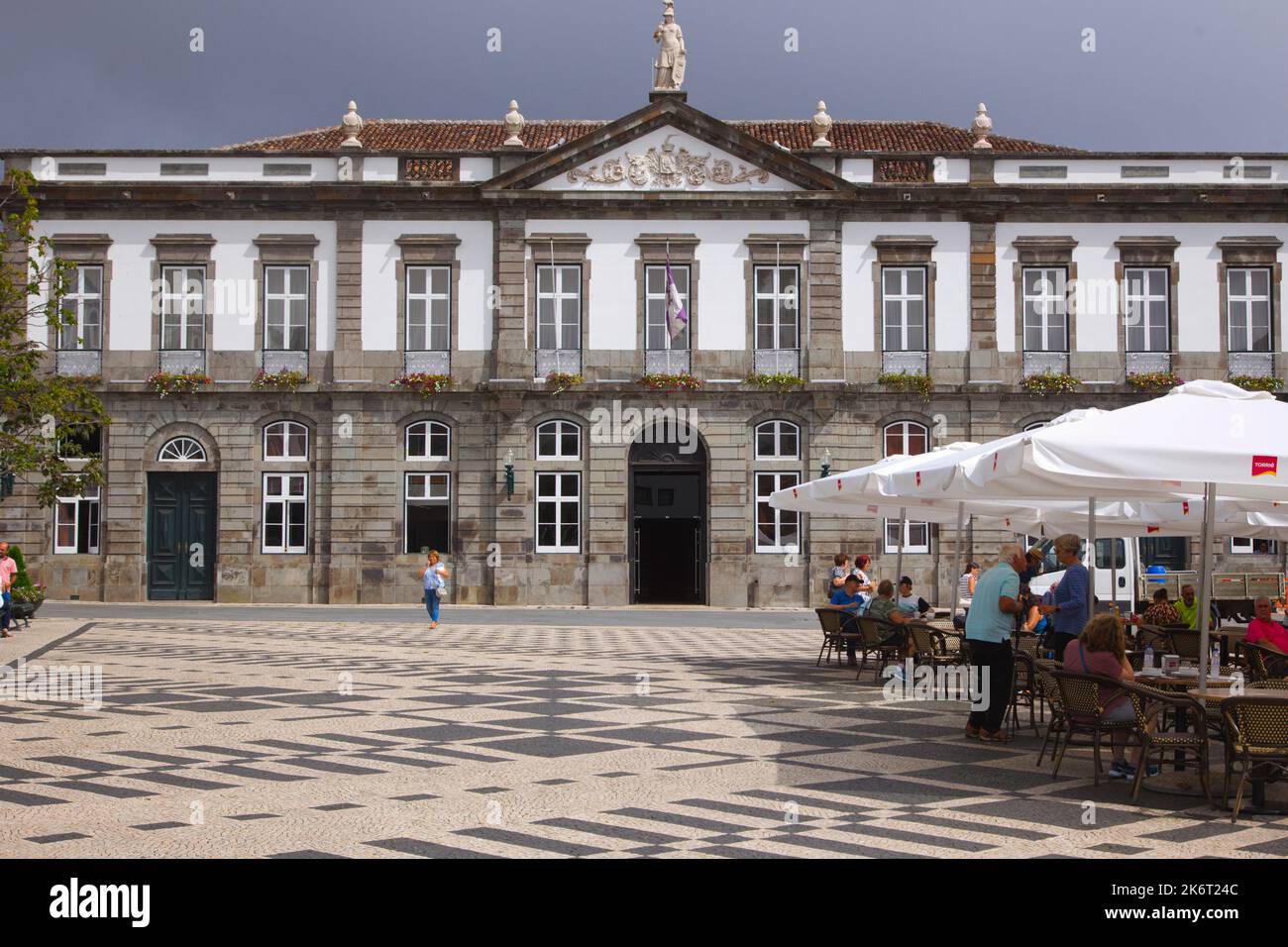 Portugal, Azores, Terceira Island, Angra do Heroismo, Praca Velha, Town ...