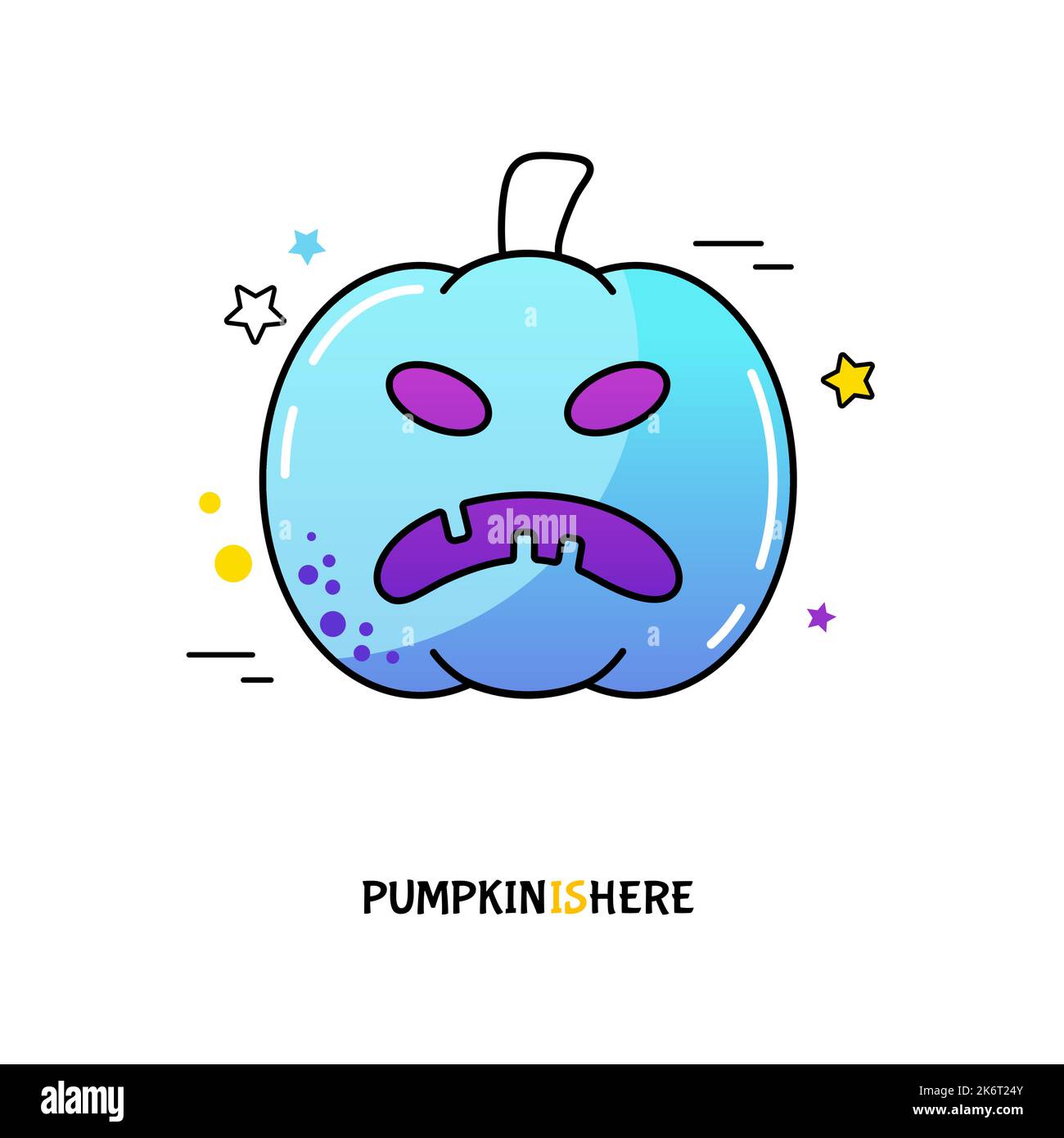 Halloween pumpkin emoticon icon vector illustration Jack-O-Lantern ...