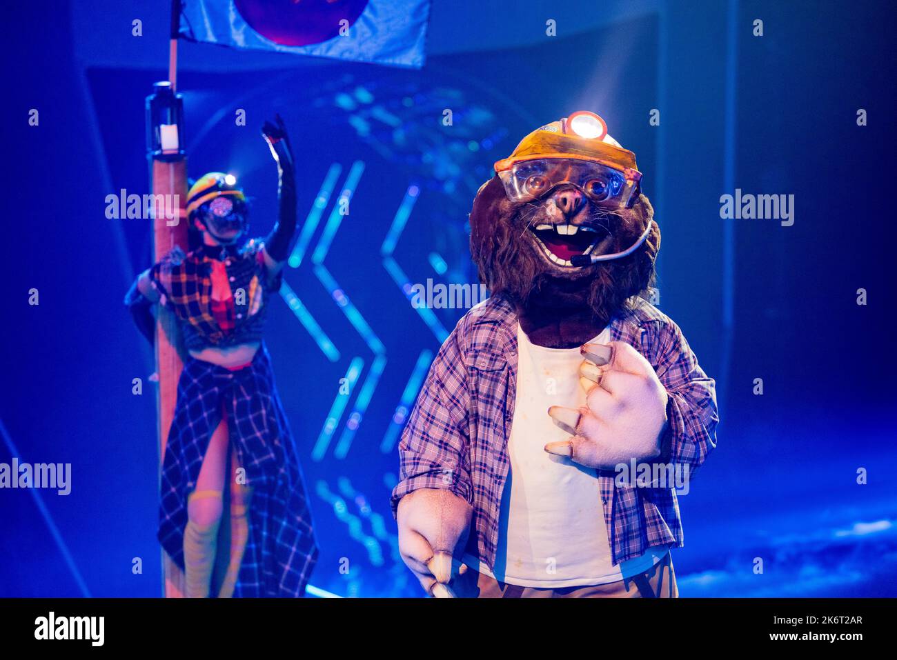 Cologne, Germany. 15th Oct, 2022. The character "The Mole" is on stage ...