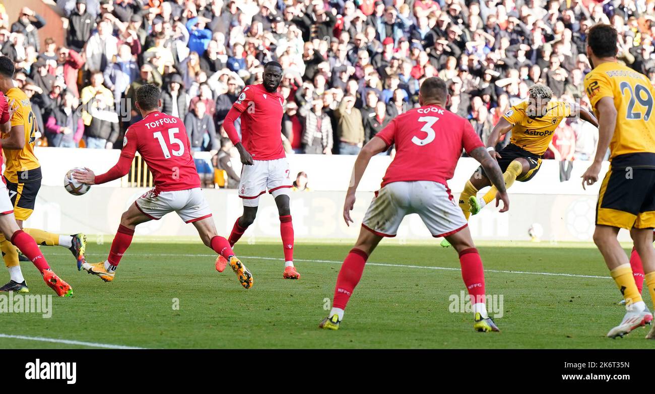 Wolverhampton, UK. 15th October 2022. Harry Toffolo of Nottingham ...