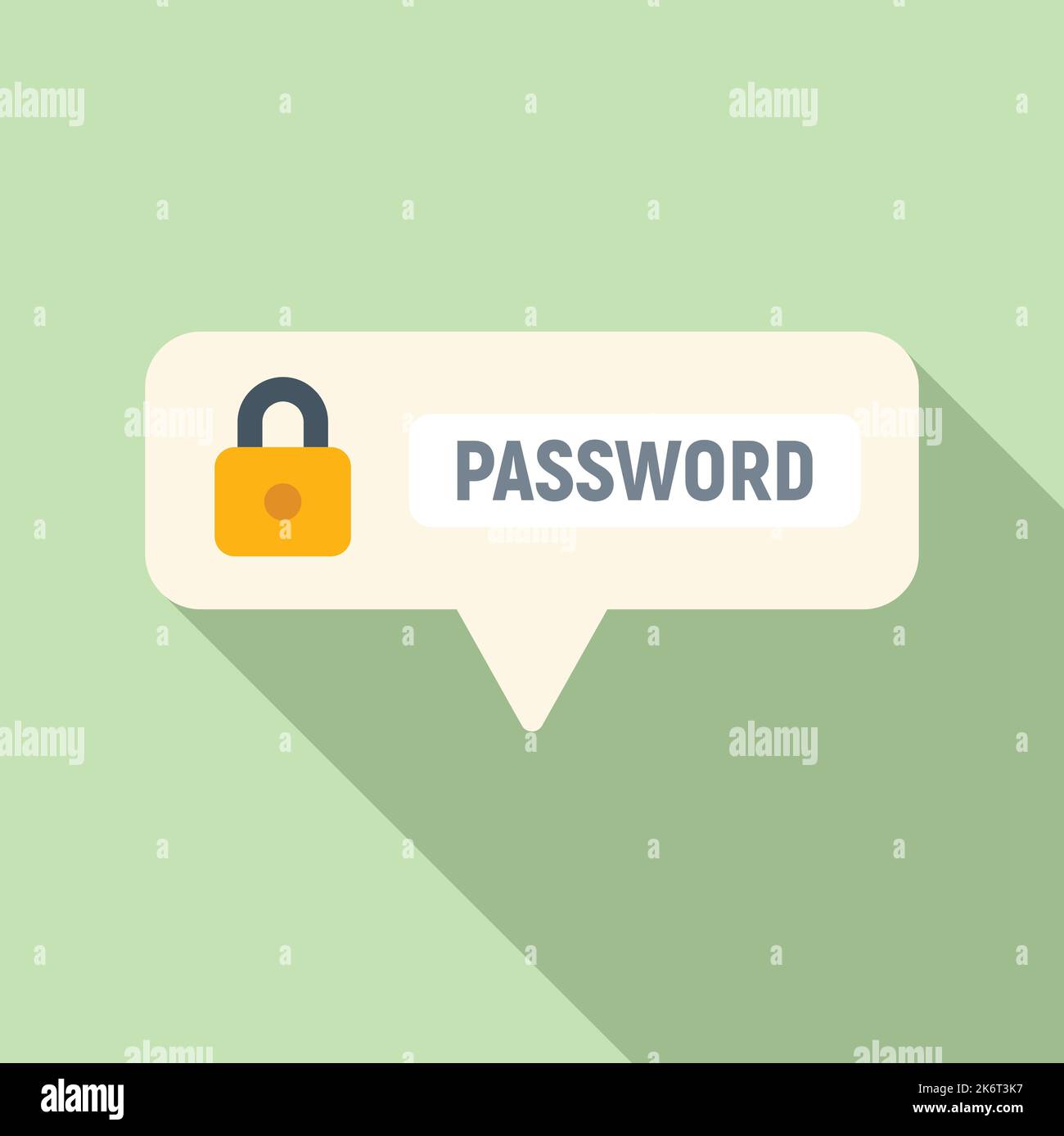 Password security icon flat vector. Security cyber. Padlock shield ...
