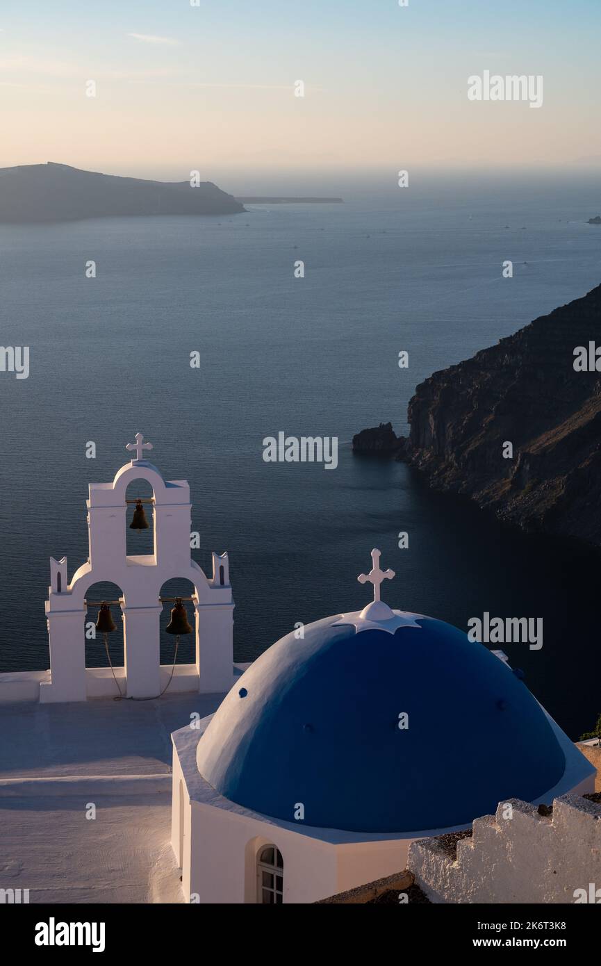 View of The Three Bells of Fira, officially known as The Catholic ...