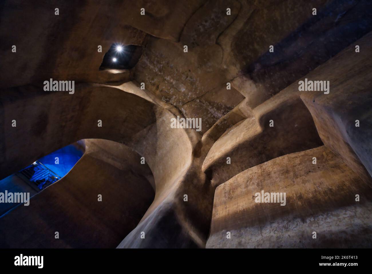 View of the interiors of Palombaro Lungo an imposing cistern dug into ...
