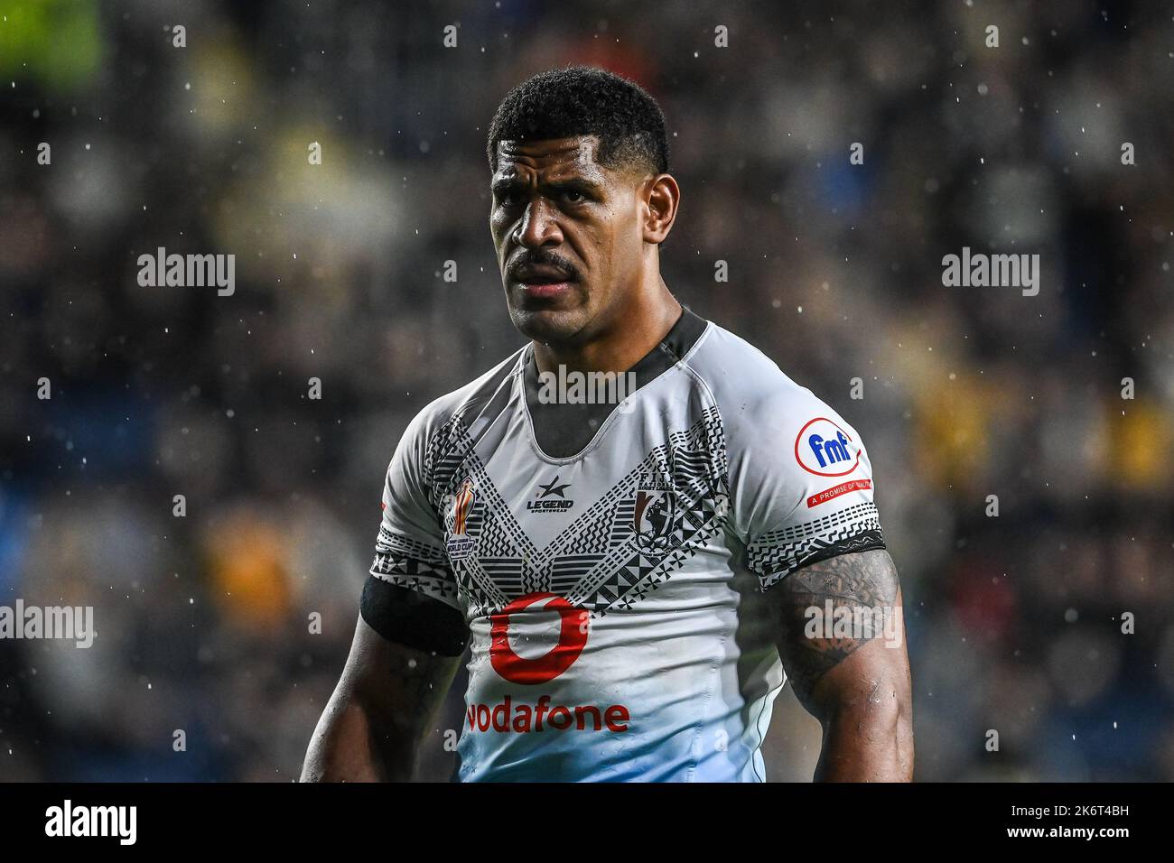 Tui Kamikamica of Fiji during the game during the Rugby League World ...