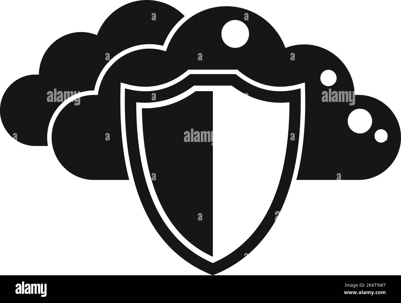 Data cloud privacy icon simple vector. Safe personal. Secure cyber ...