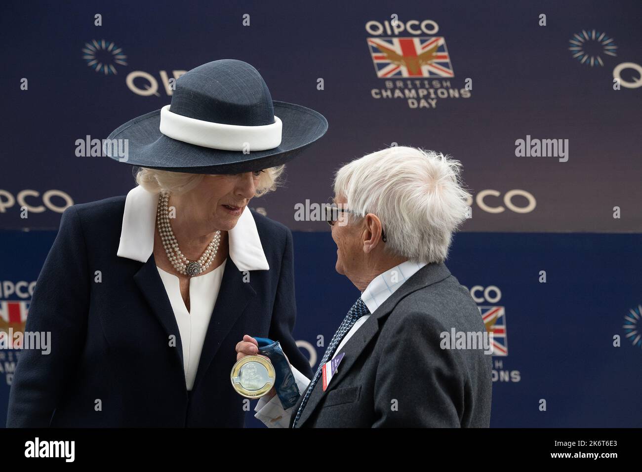 Ascot, Berkshire, UK. 15th October, 2022. Willie Carson and Lady Cecil ...