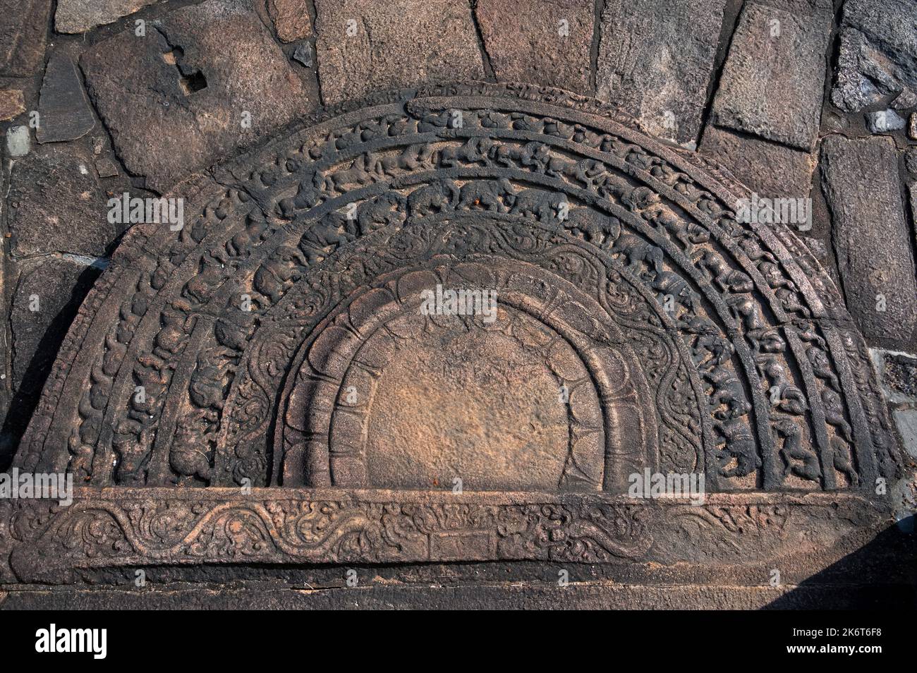 Sandakada pahana also known as a moonstone is a feature of Sinhalese ...