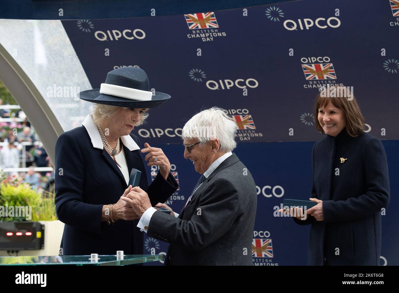 Ascot, Berkshire, UK. 15th October, 2022. Willie Carson and Lady Cecil ...