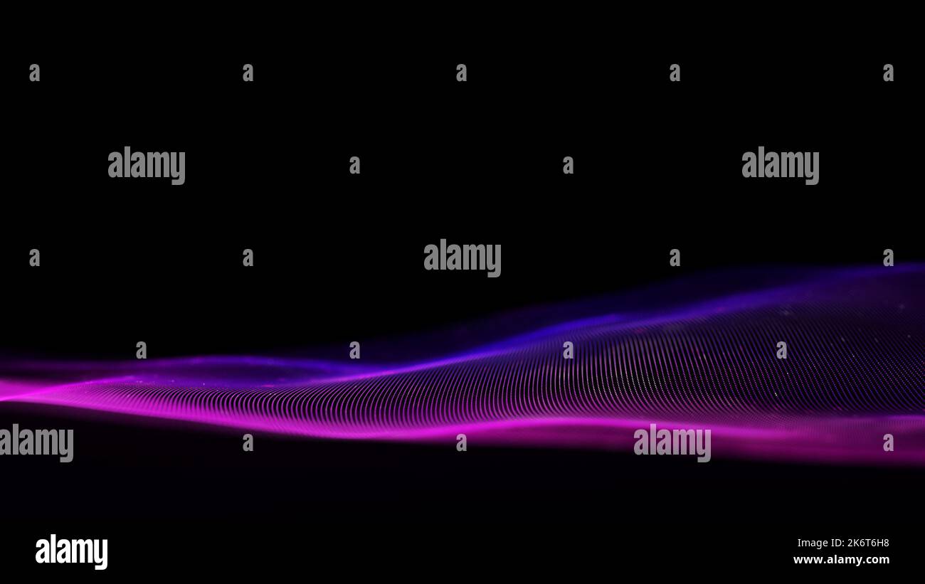 Sound wave purple wave abstract technology background. Purple ...