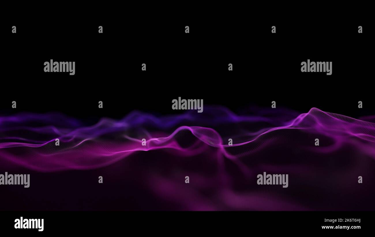 Sound wave purple wave abstract technology background. Purple ...