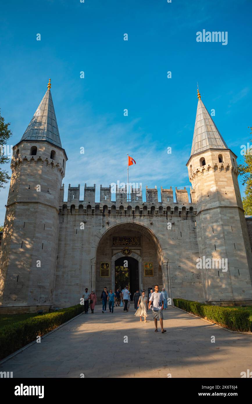 istanbul, Turkey - August 11 2021 : People are visiting The gate of ...