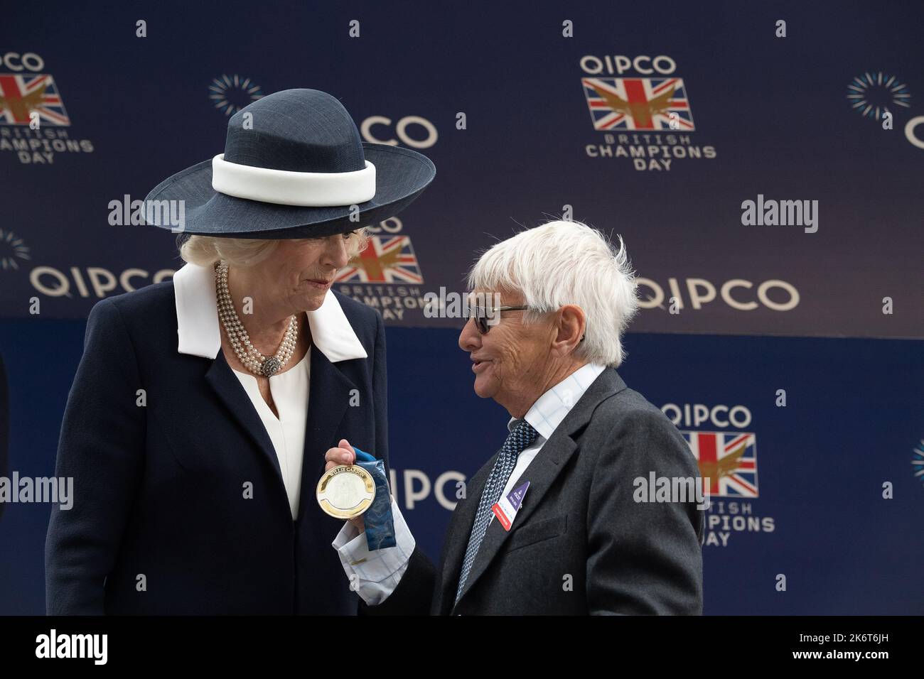 Ascot, Berkshire, UK. 15th October, 2022. Willie Carson and Lady Cecil ...