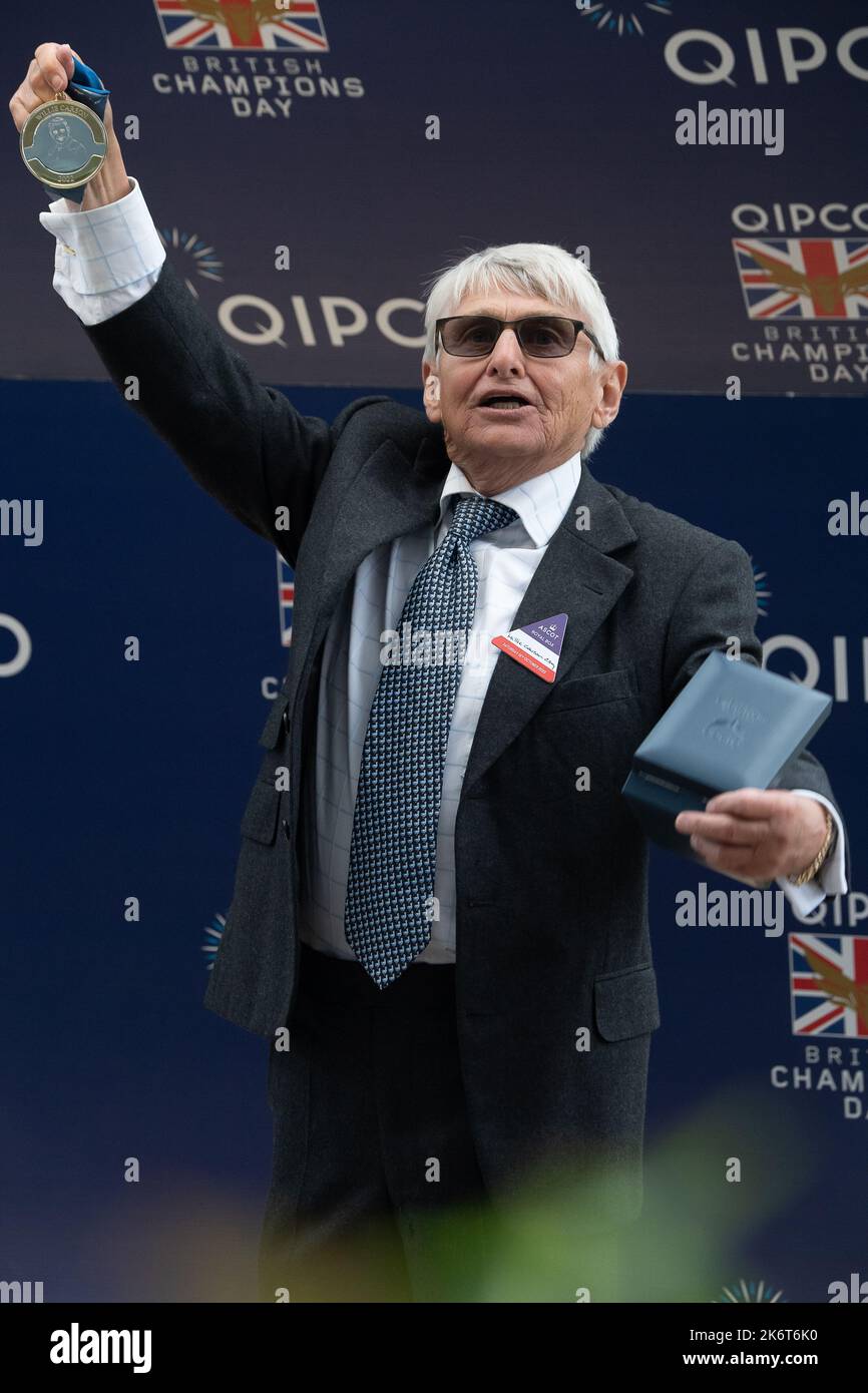Ascot, Berkshire, UK. 15th October, 2022. Willie Carson and Lady Cecil ...