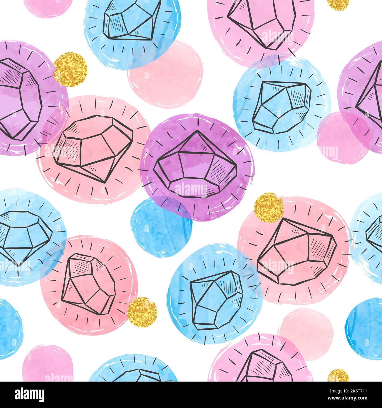 Seamless colorful diamond pattern. Jewel vector illustration Stock ...