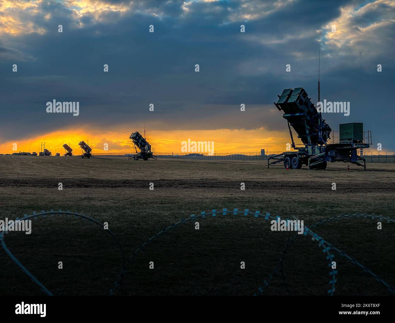 U.S. Patriot missile batteries from the 5th Battalion, 7th Air Defense ...