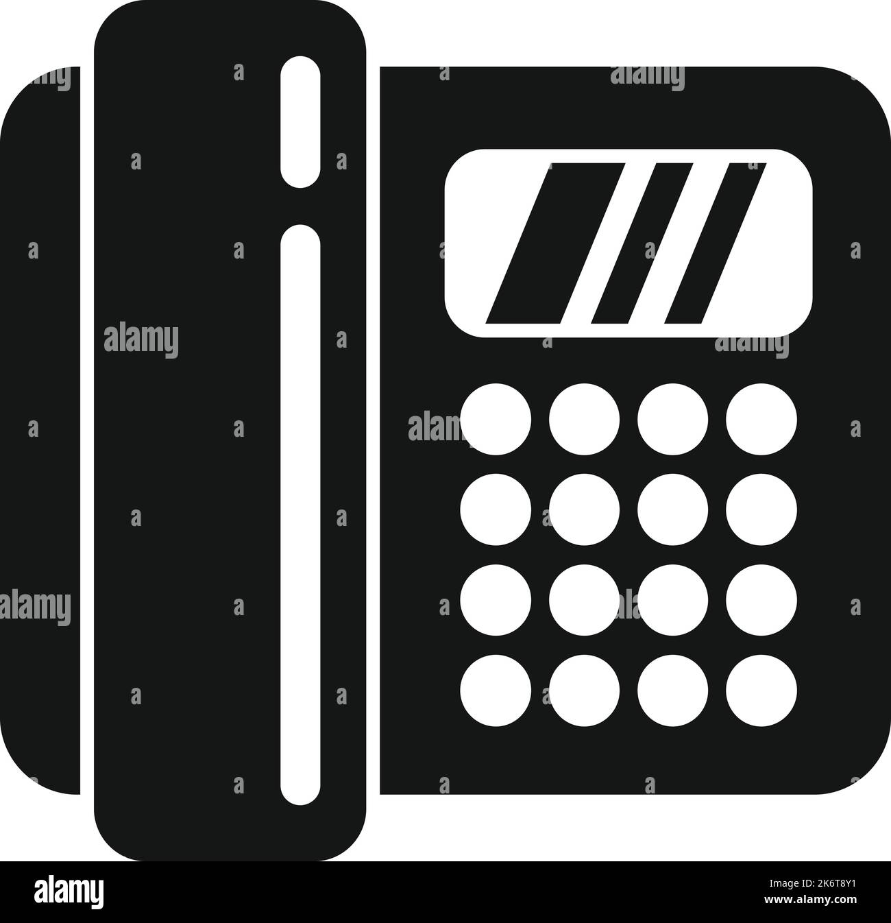 Fax telephone icon simple vector. Call customer. Info online Stock ...