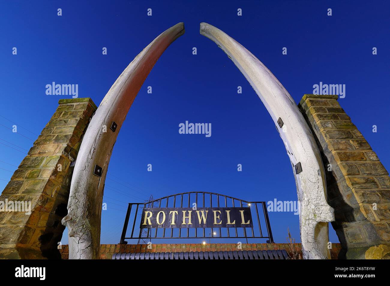 The whalebone arch on Wood Lane in Rothwell,Leeds,West YorkshireUK ...