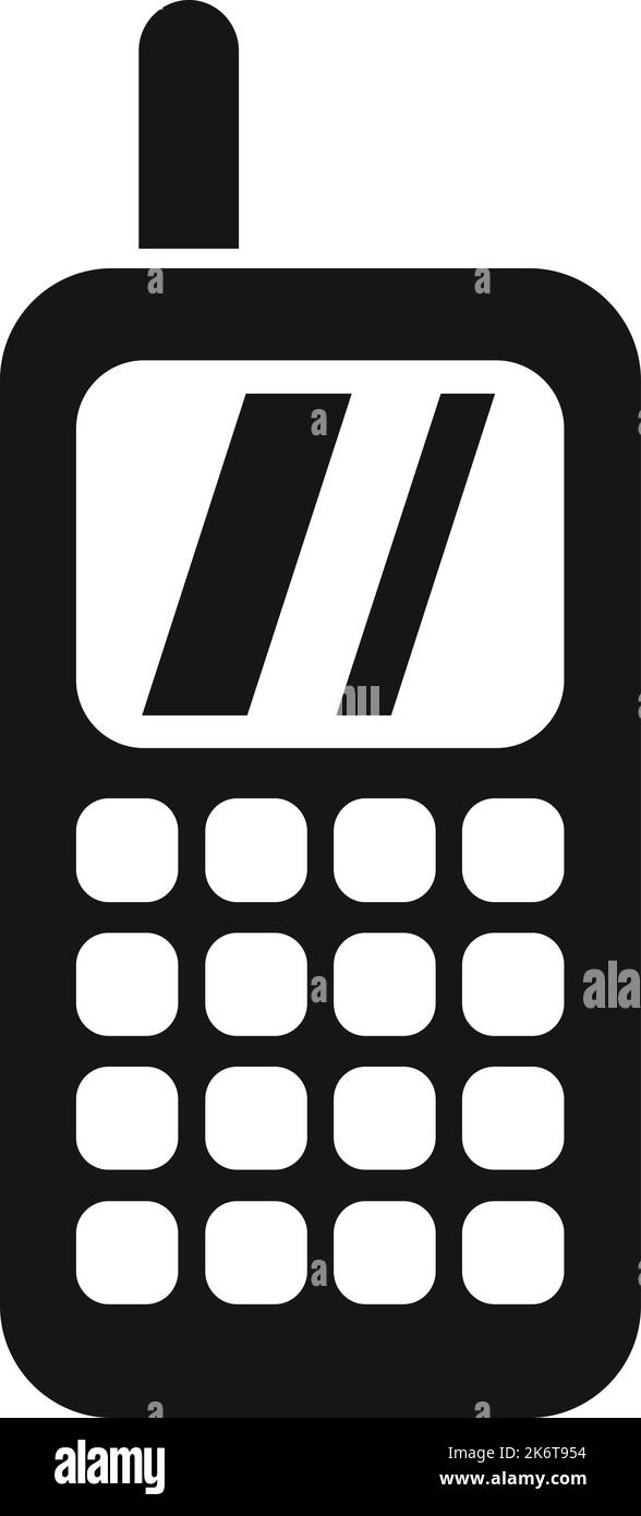 Portable phone icon simple vector. Contact call. Page email Stock ...