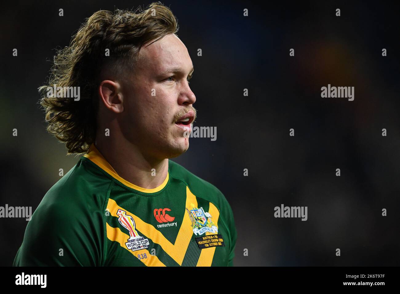 Reuben Cotter of Australia during the Rugby League World Cup 2021 match ...