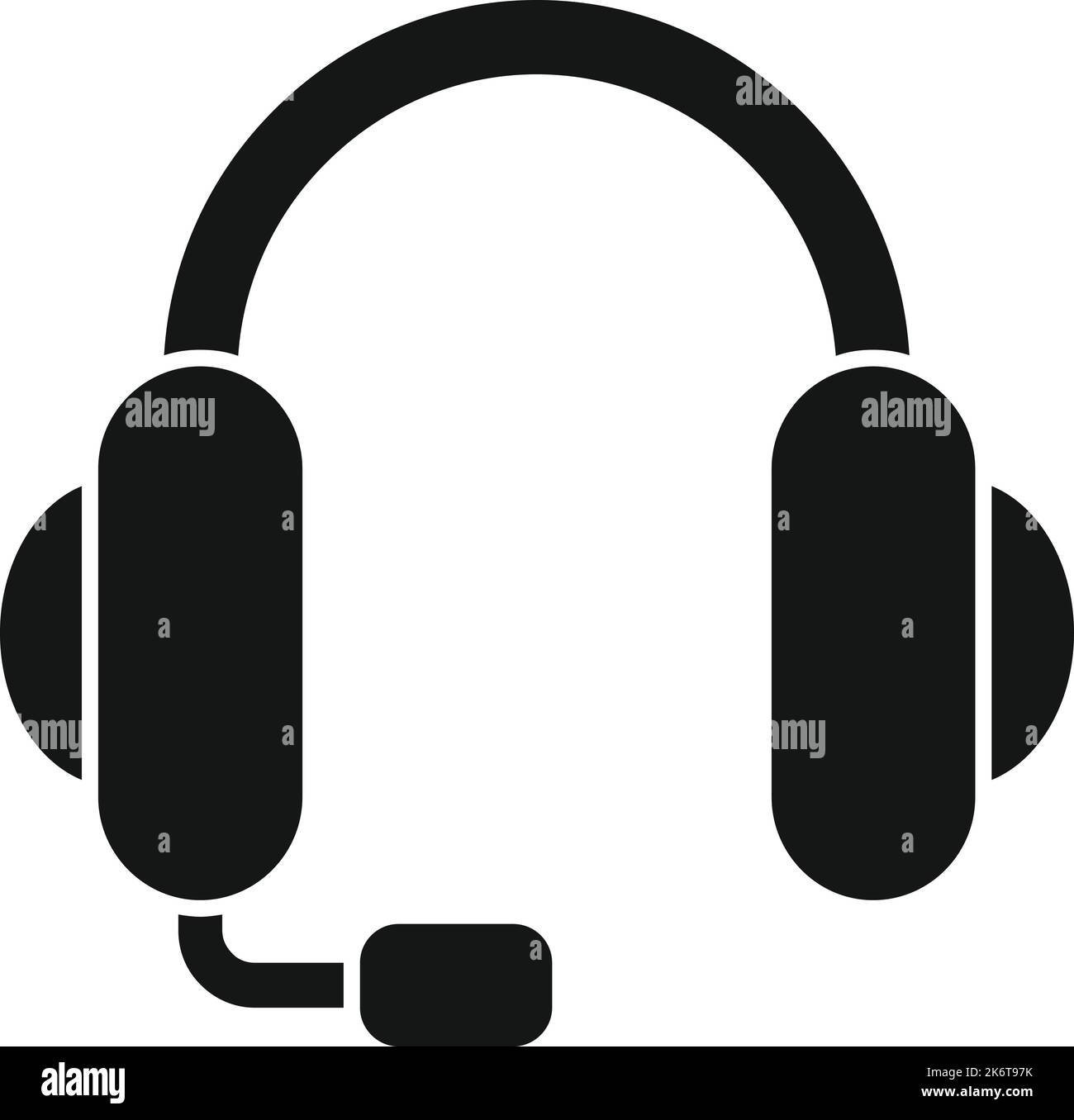 Headset call center simple Black and White Stock Photos & Images - Alamy