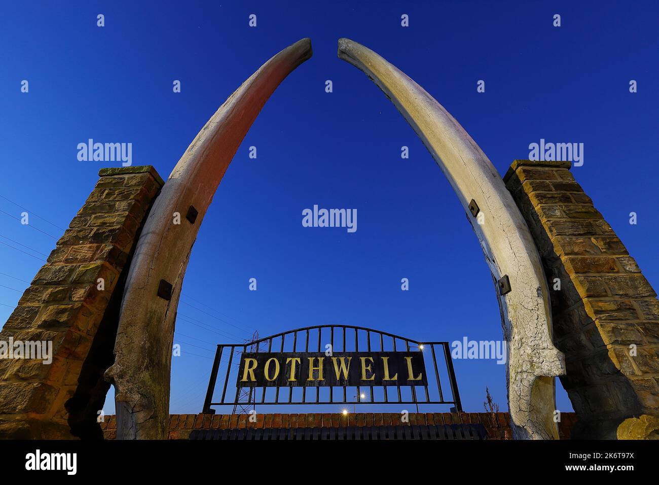 The whalebone arch on Wood Lane in Rothwell,Leeds,West YorkshireUK ...