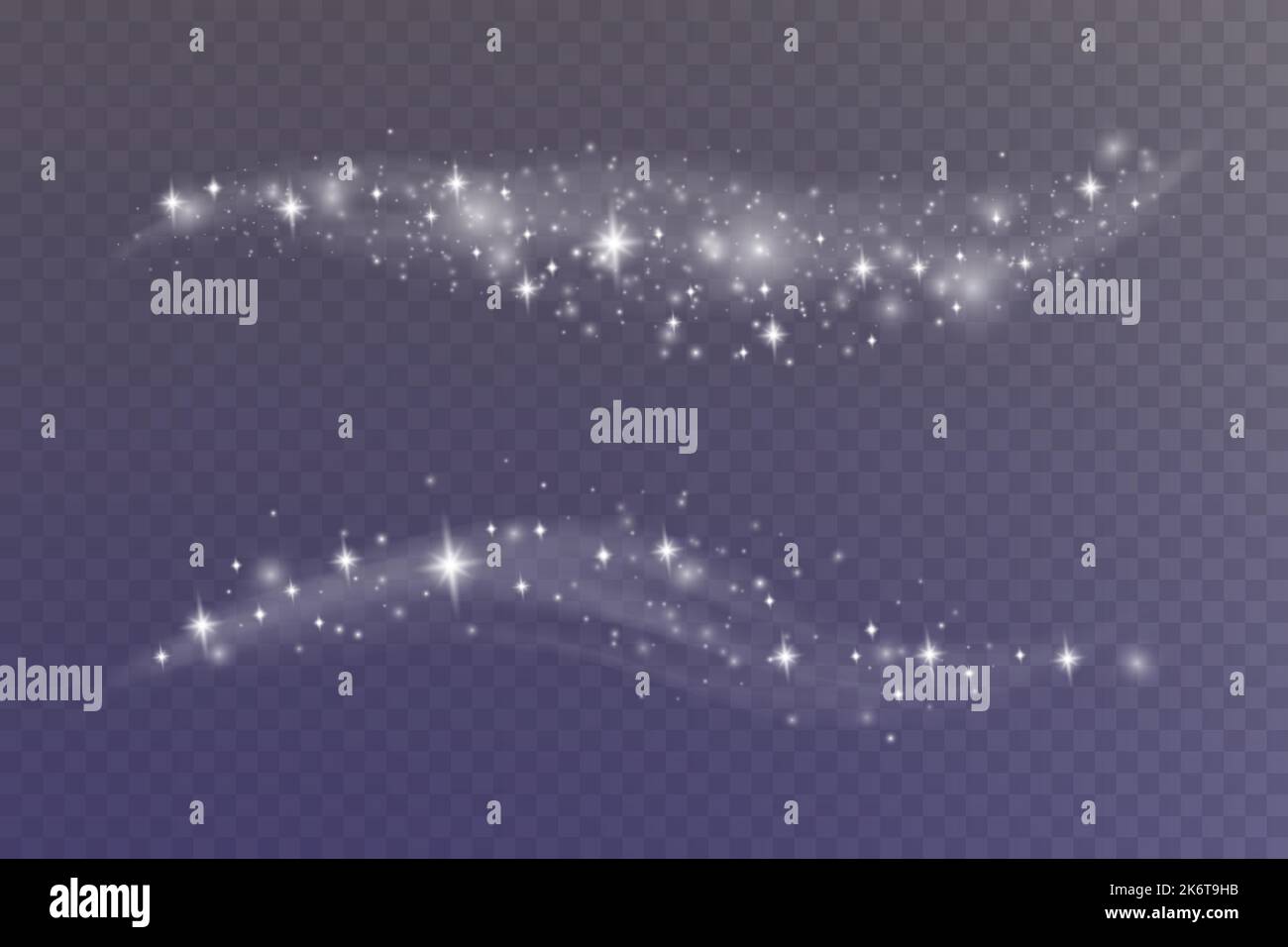 Winter blizzard with sparkles of snow on a transparent background, cold ...