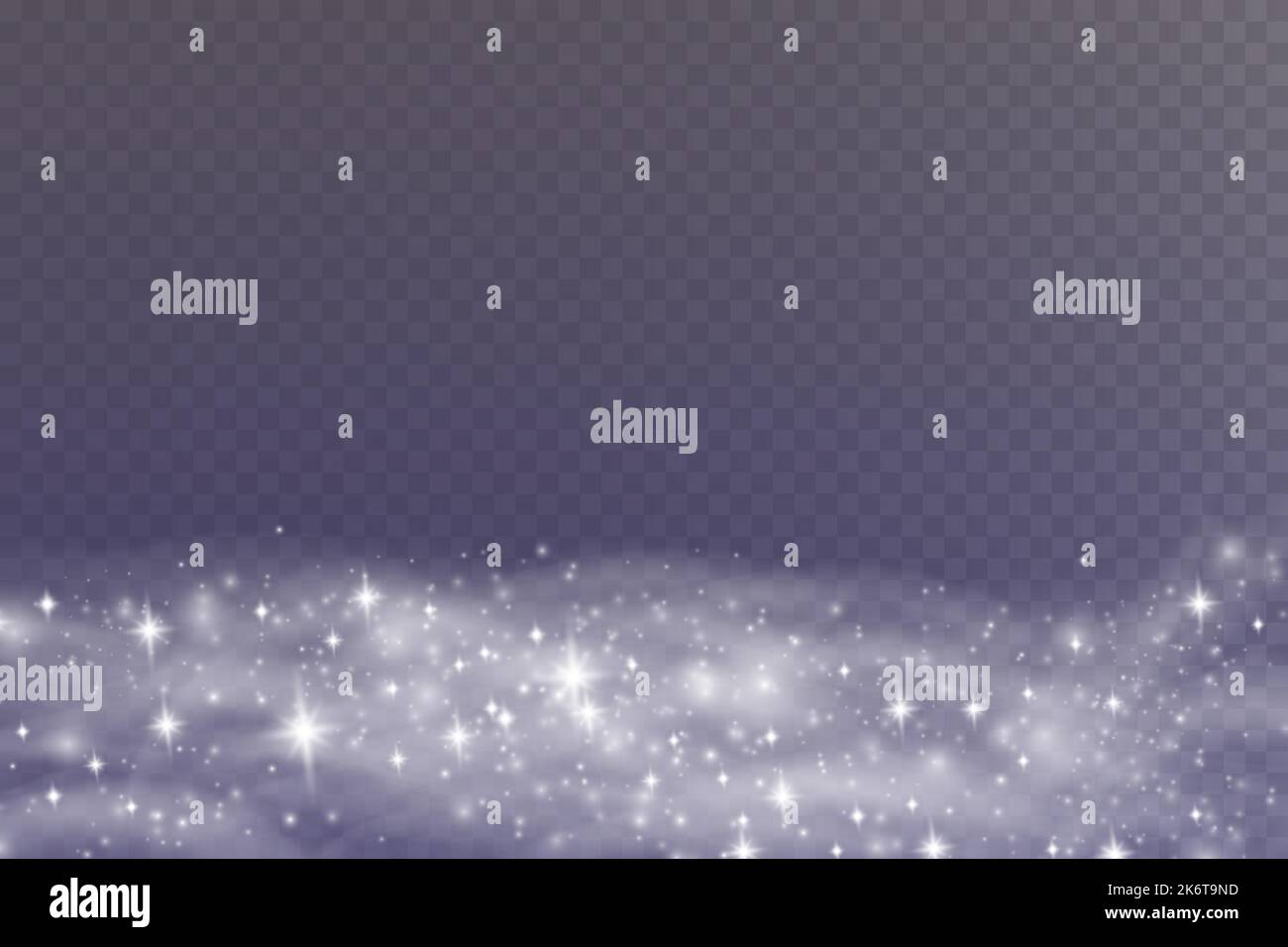 Winter blizzard with sparkles of snow on a transparent background, cold ...